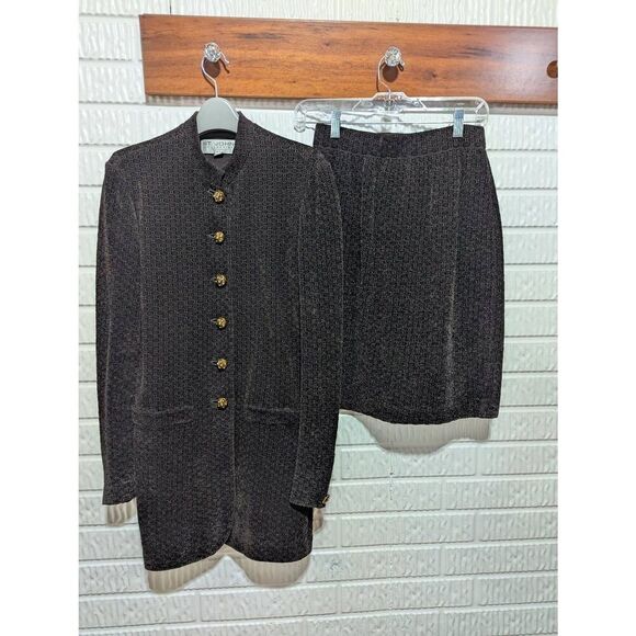 St. John | Skirts | St Johnwomens 6 Brown Velveteen Finish Textured ...